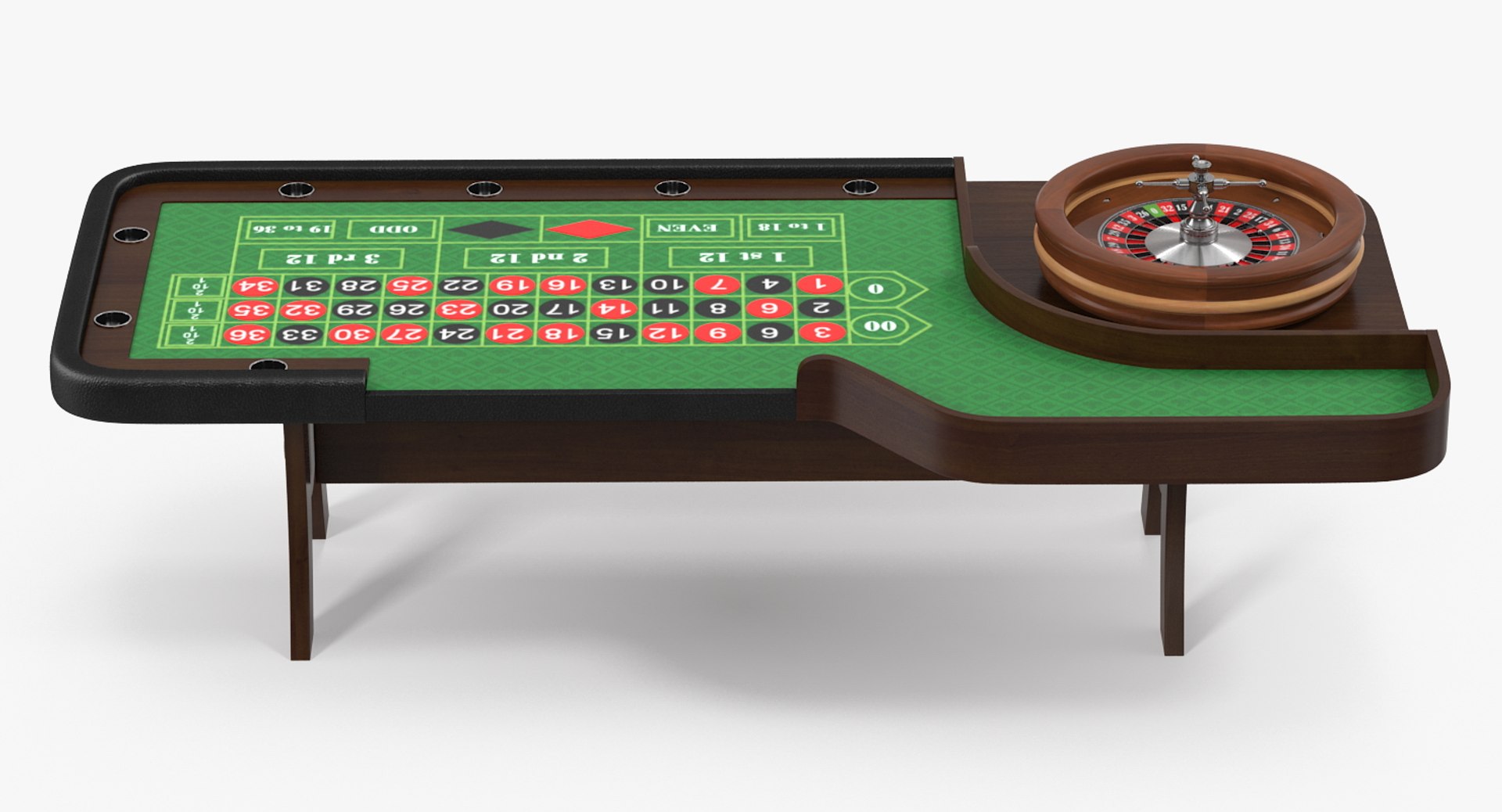 Casino roulette table 3D model - TurboSquid 1209678