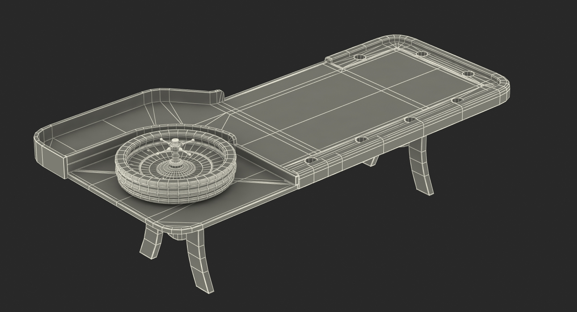 Casino roulette table 3D model - TurboSquid 1209678