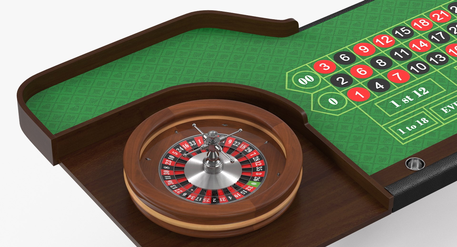 Casino roulette table 3D model - TurboSquid 1209678