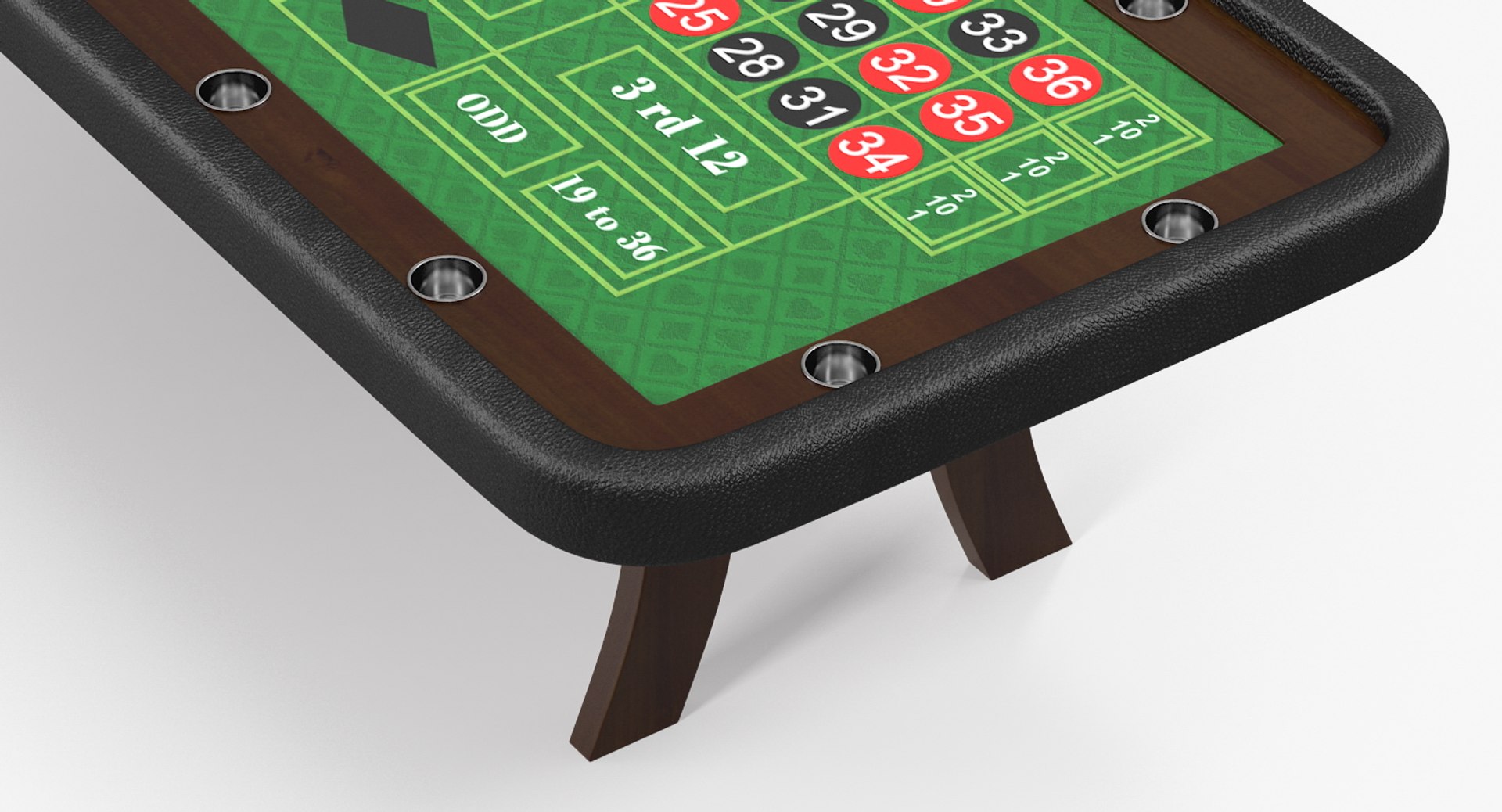Casino roulette table 3D model - TurboSquid 1209678