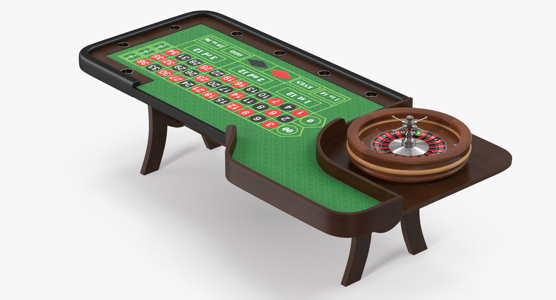 Casino roulette table 3D model - TurboSquid 1209678