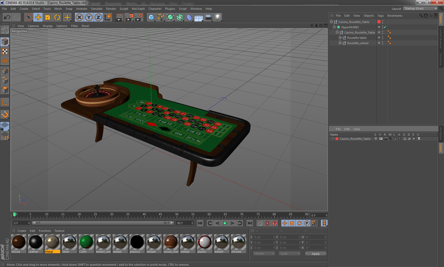 Casino roulette table 3D model - TurboSquid 1209678