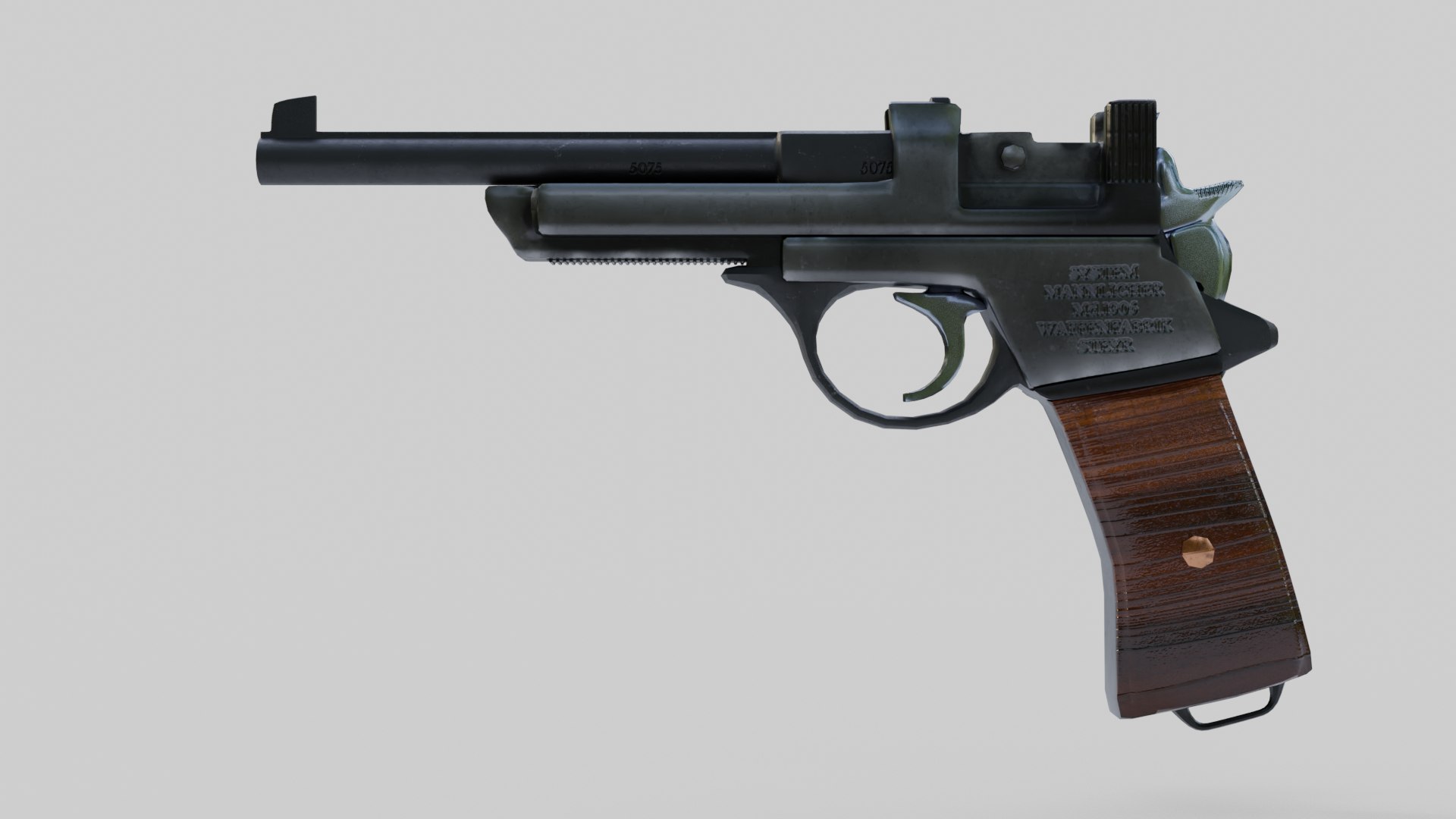3D Mannlicher M1901 Pistol - TurboSquid 1939934