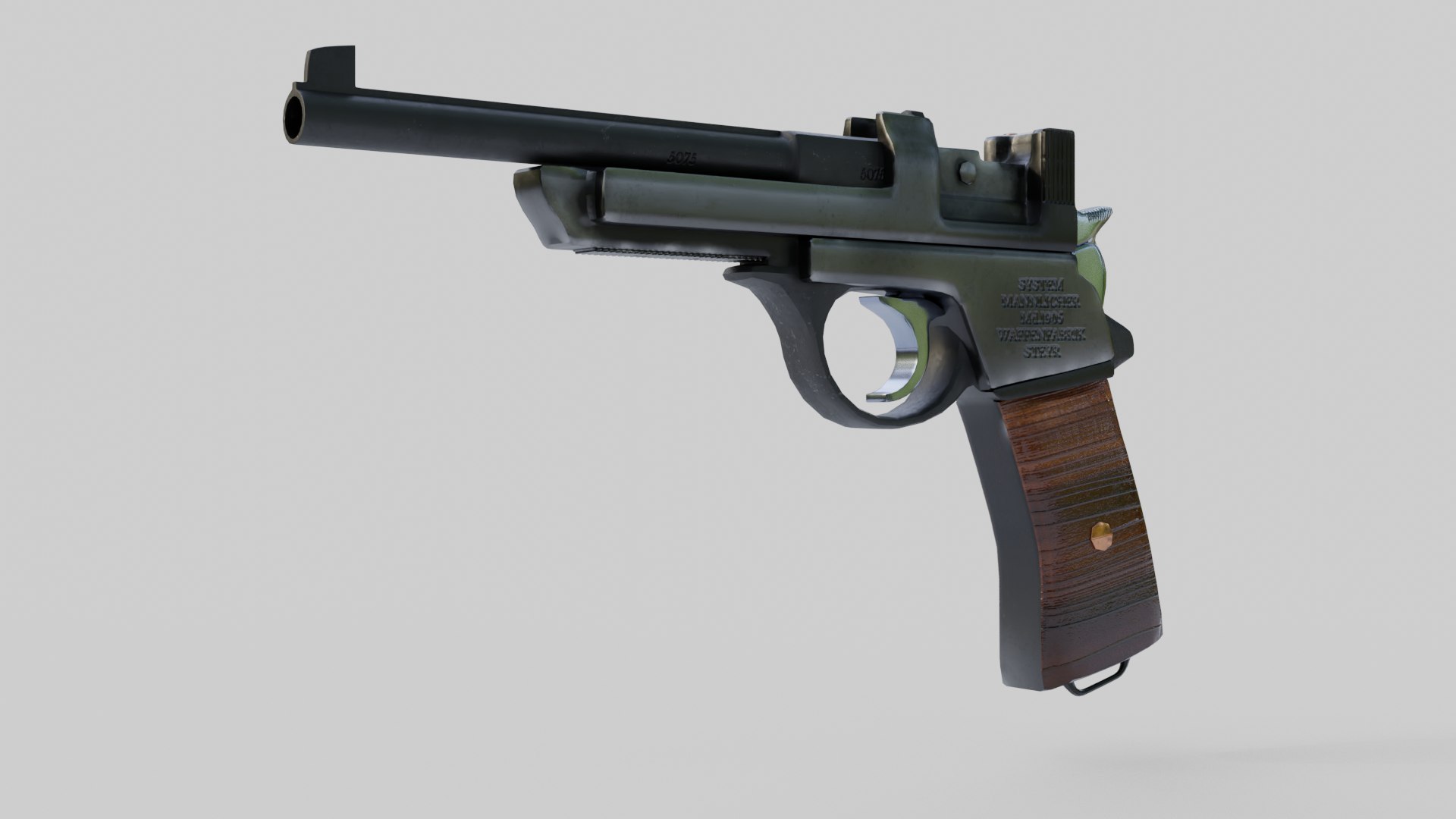 3D Mannlicher M1901 Pistol - TurboSquid 1939934