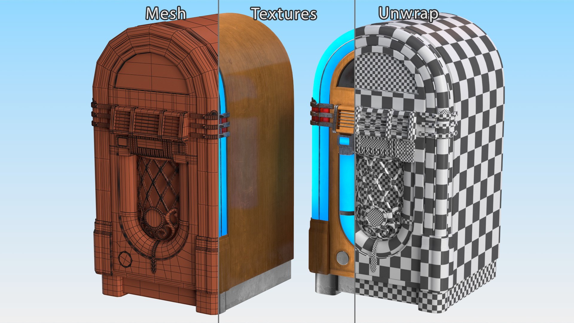 3D Retro Classic Jukebox Model - TurboSquid 2180071