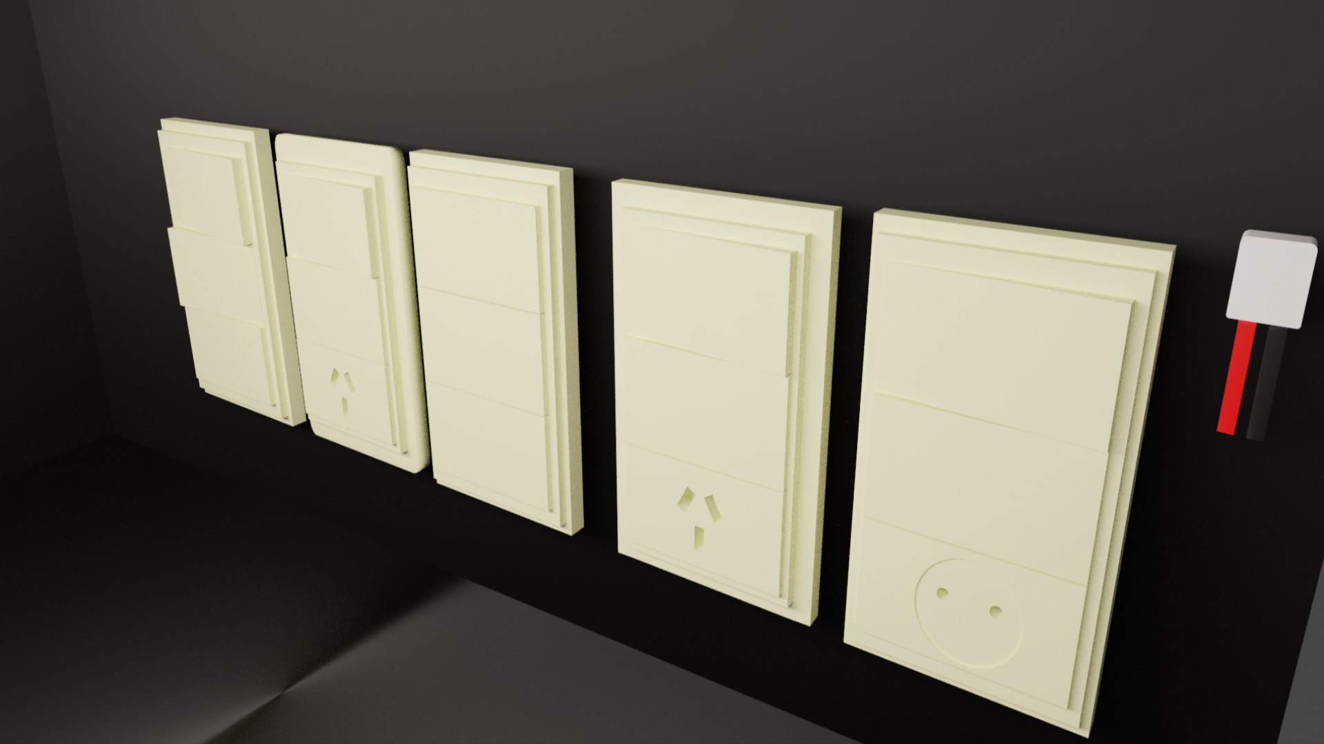 5 Usual Switches BLENDER Model - TurboSquid 2081805