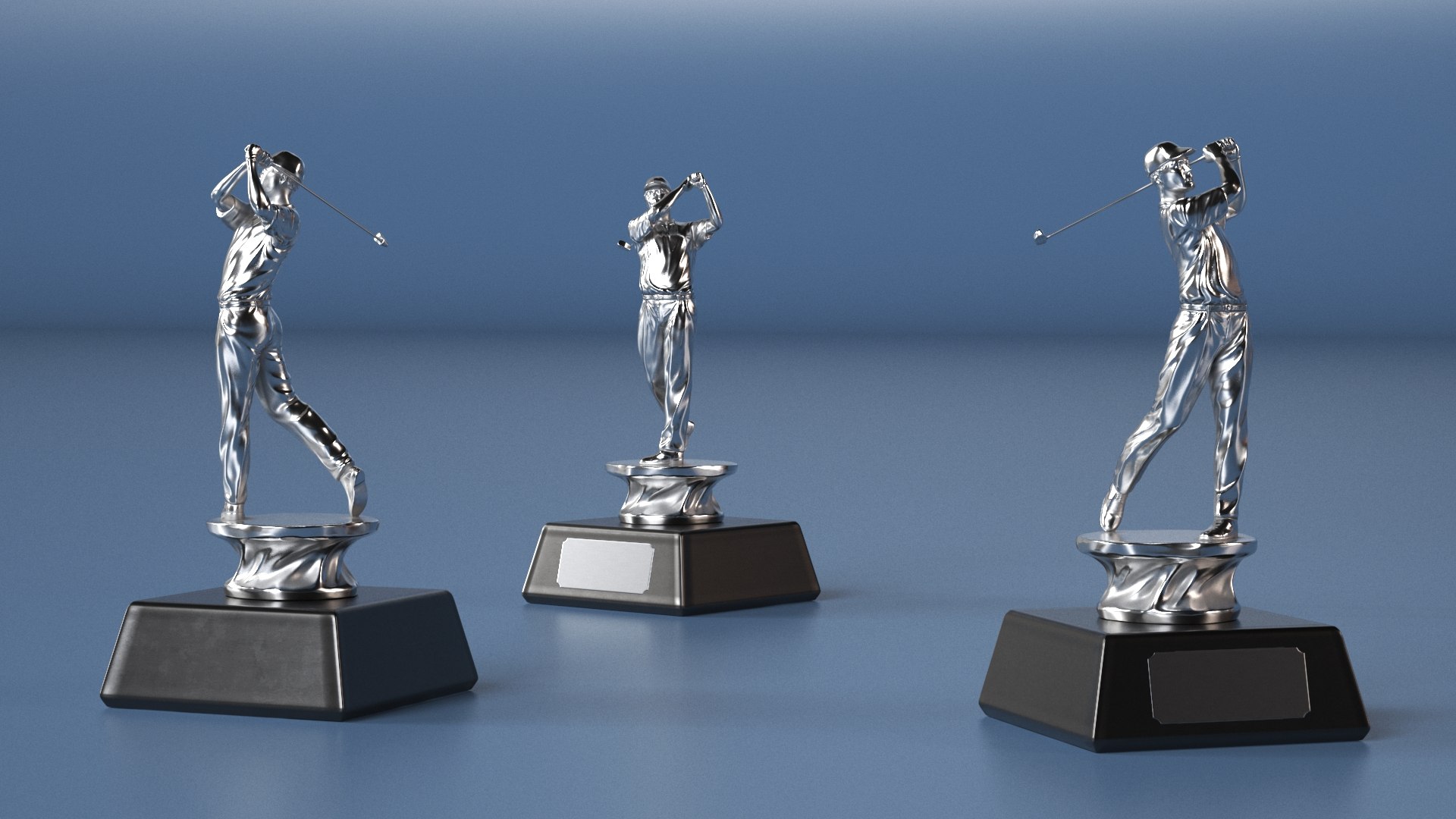 3D Model Golf Trophies Collection - TurboSquid 2356978