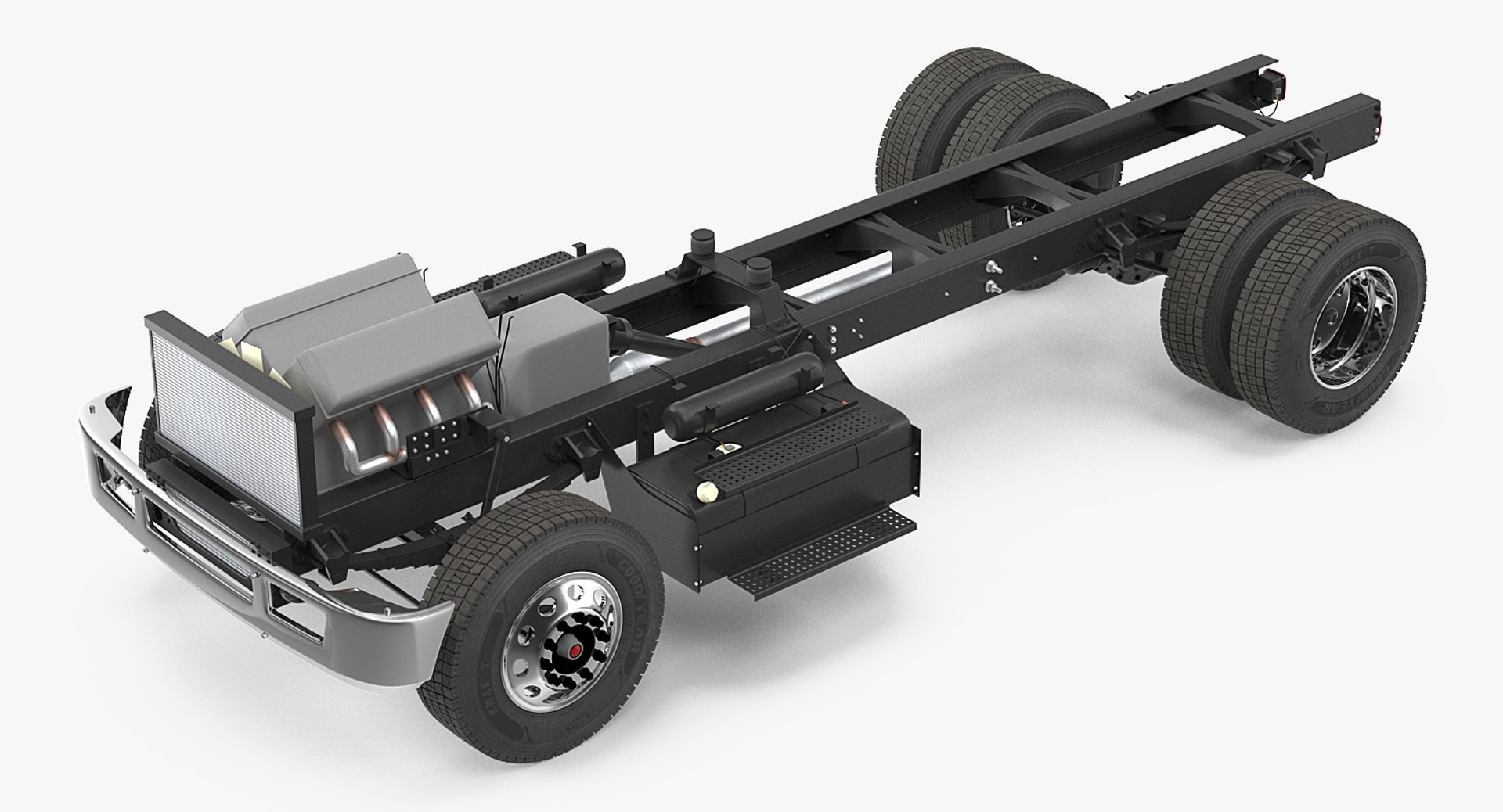 Truck Chassis Simple Engine 3D - TurboSquid 1356354