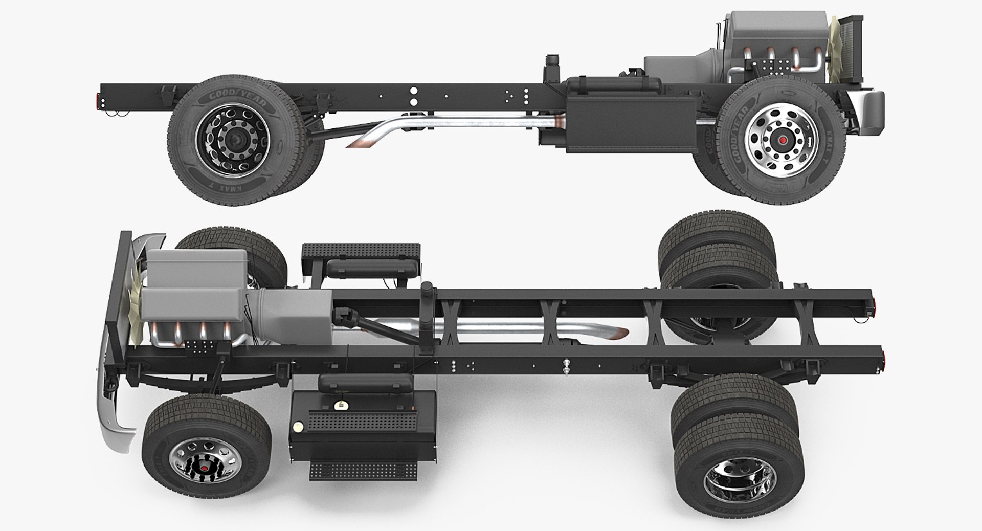 Truck Chassis Simple Engine 3D - TurboSquid 1356354