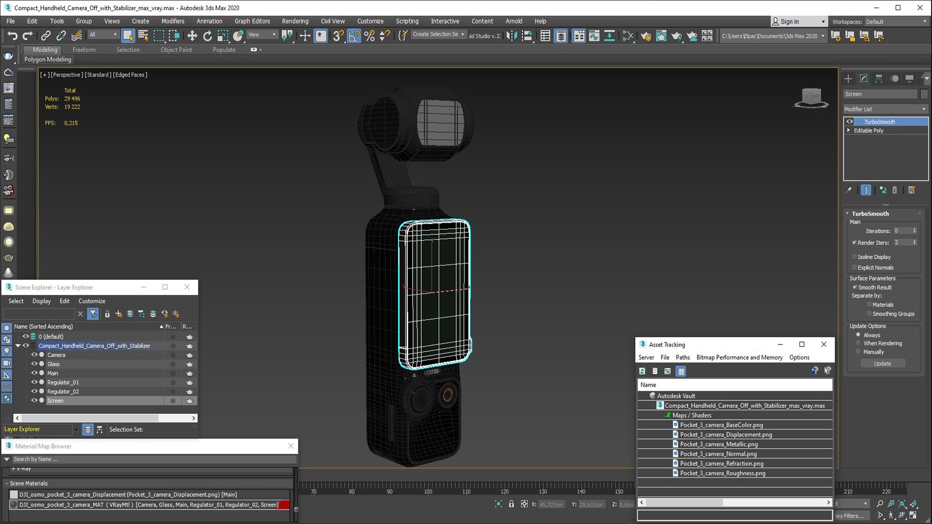 3D Compact Handheld Camera Off With Stabilizer - TurboSquid 2300527