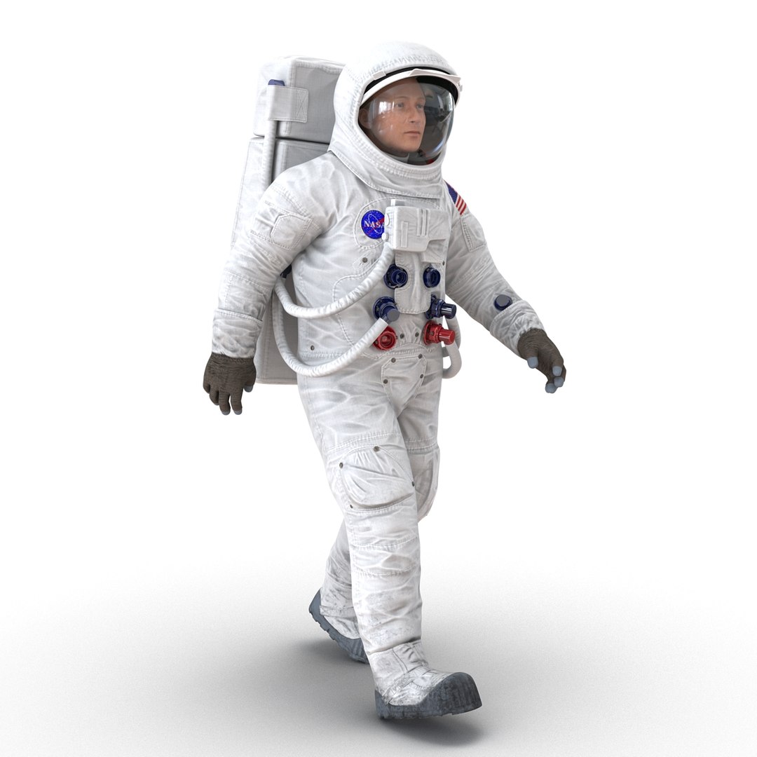astronaut nasa wearing spacesuit 3d model