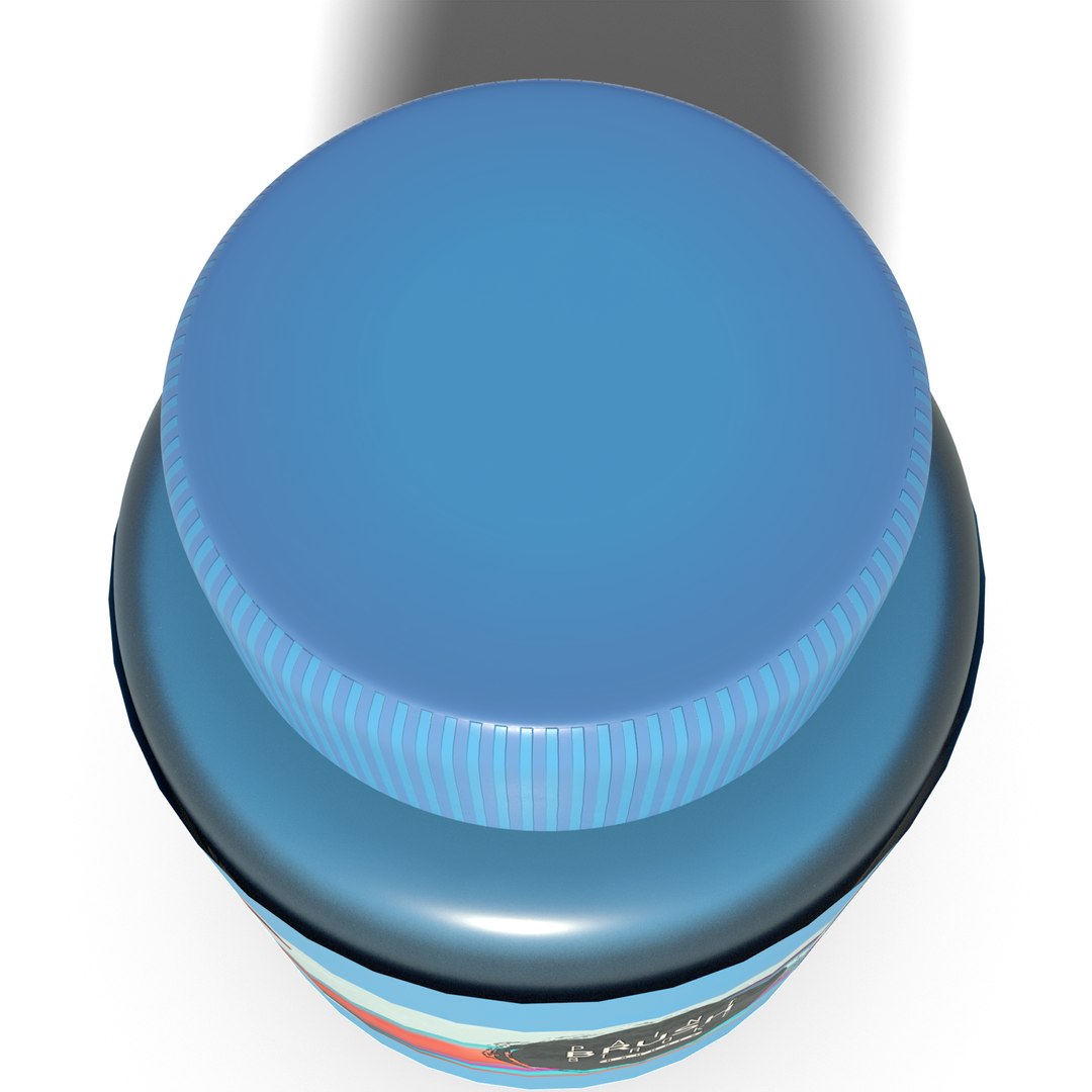 3D Paint Bottle Sky Blue Color Model - TurboSquid 2090231