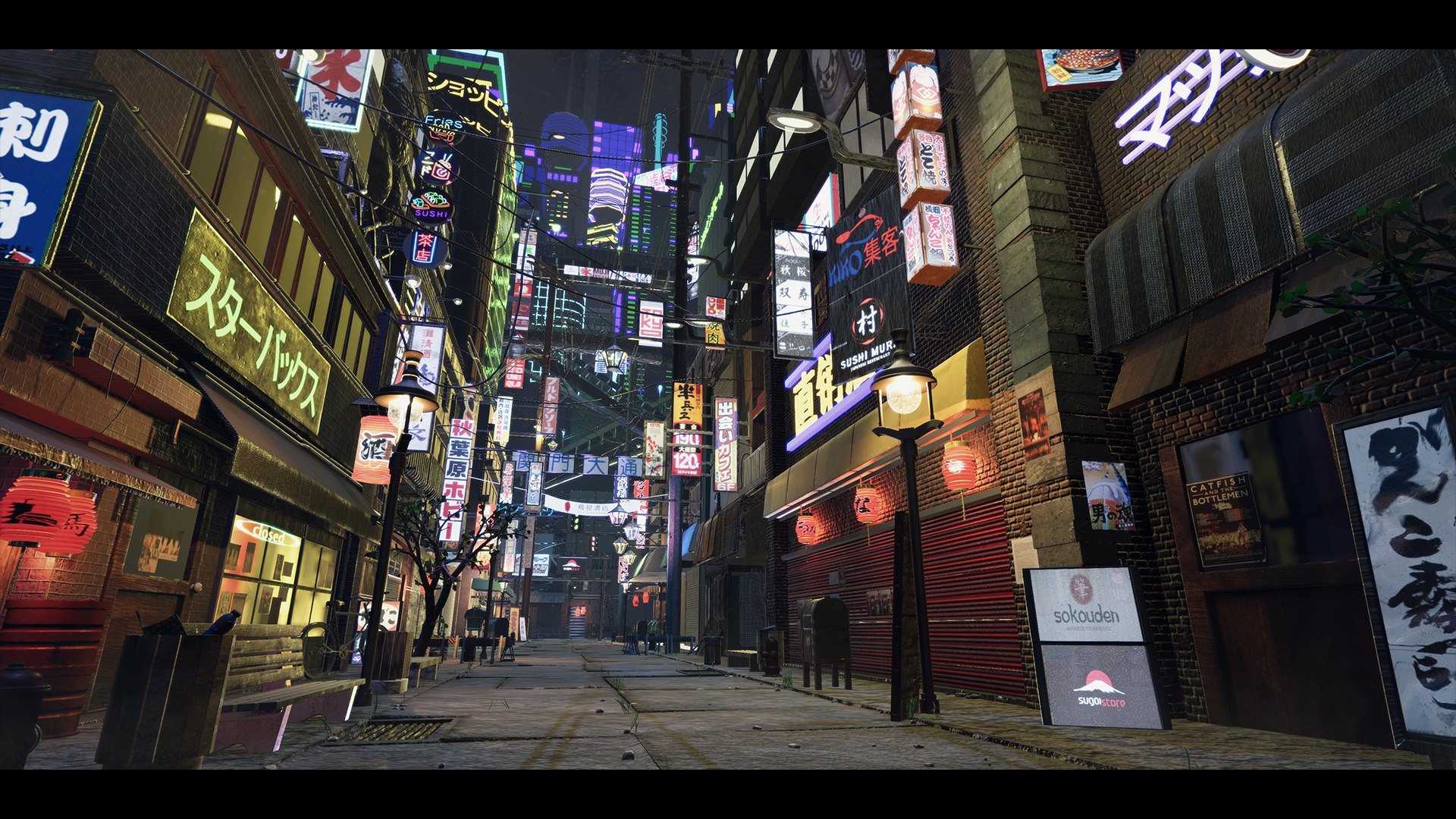 Japanese Style City Street Scene - Unity 3D Model - TurboSquid 2405114