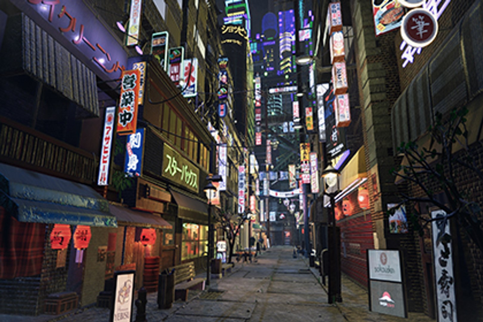 Japanese Style City Street Scene - Unity 3D Model - TurboSquid 2405114