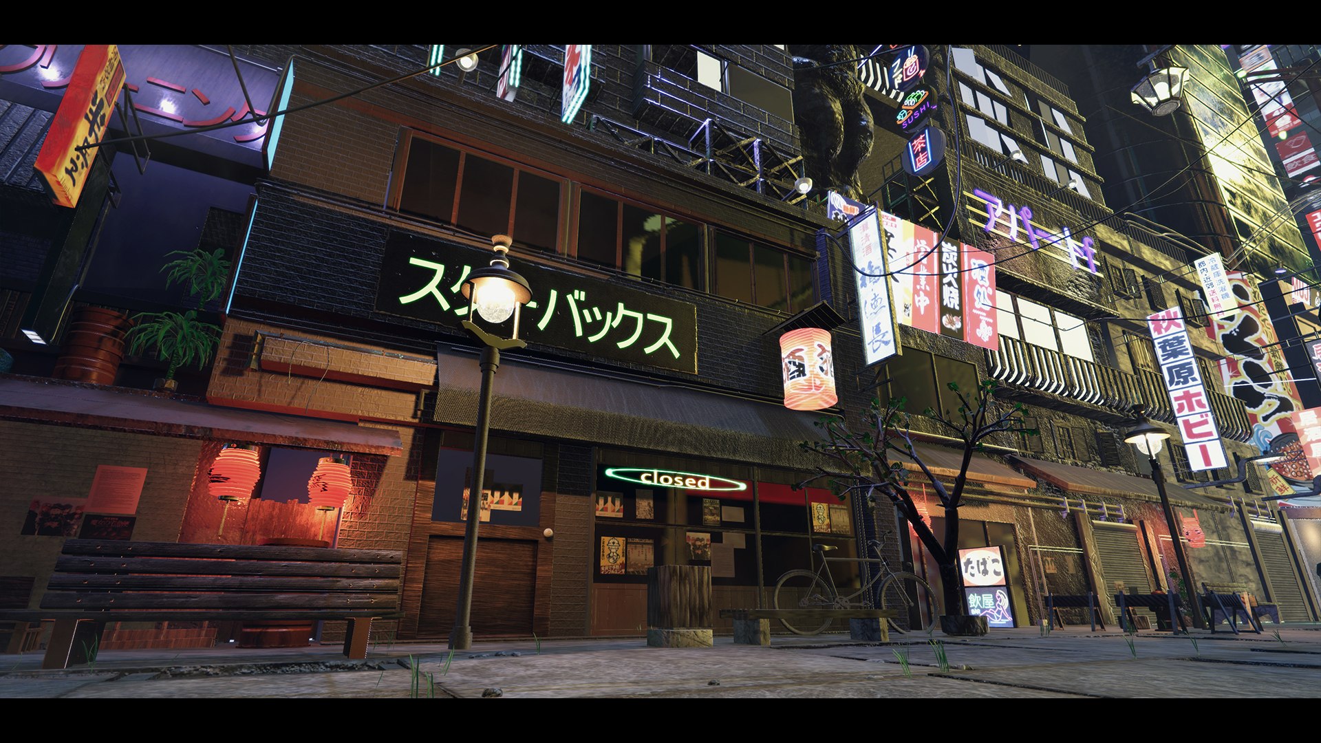 Japanese Style City Street Scene - Unity 3D Model - TurboSquid 2405114