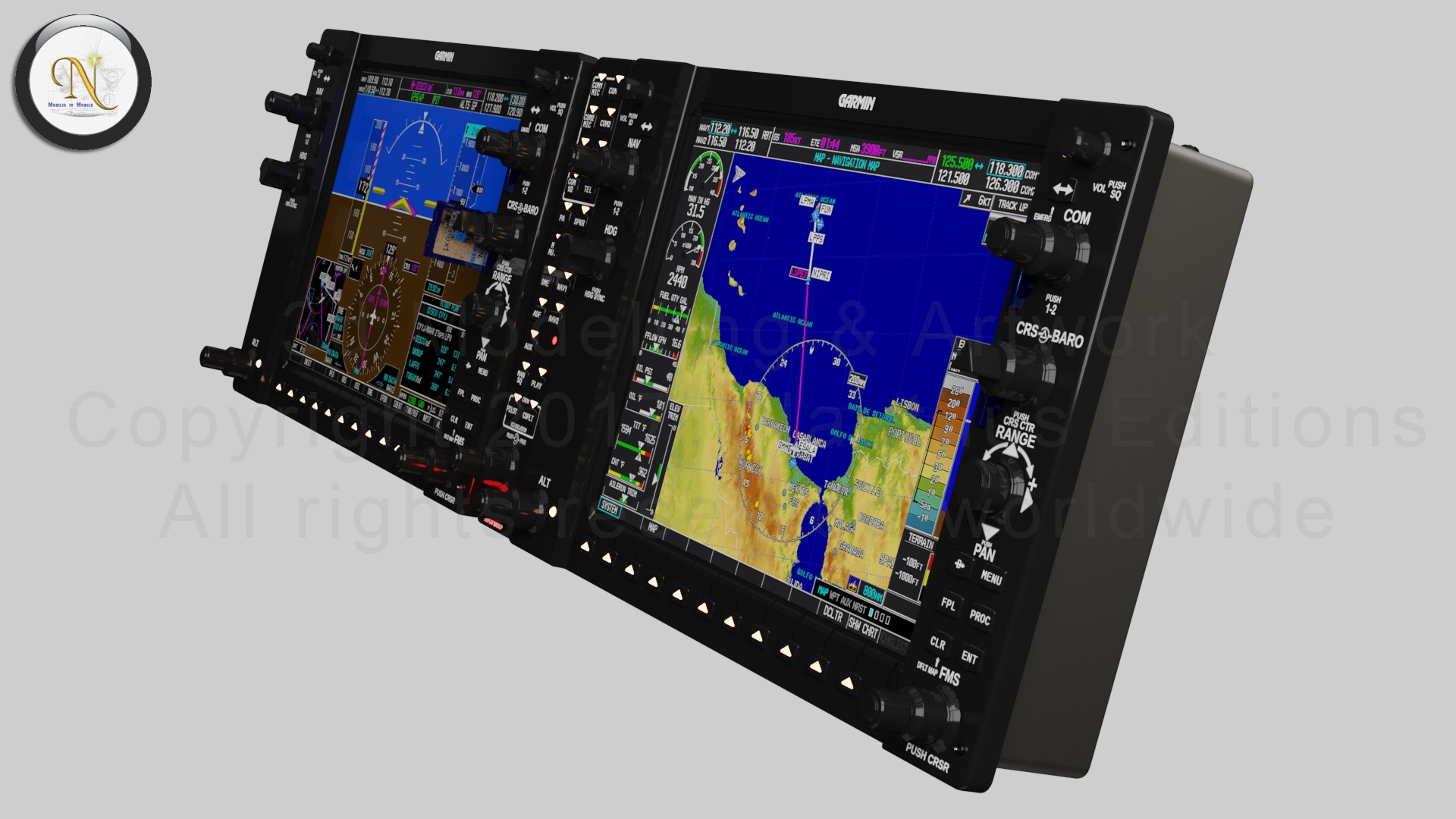 G1000 Garmin Glass Panel 3D Model - TurboSquid 1154552