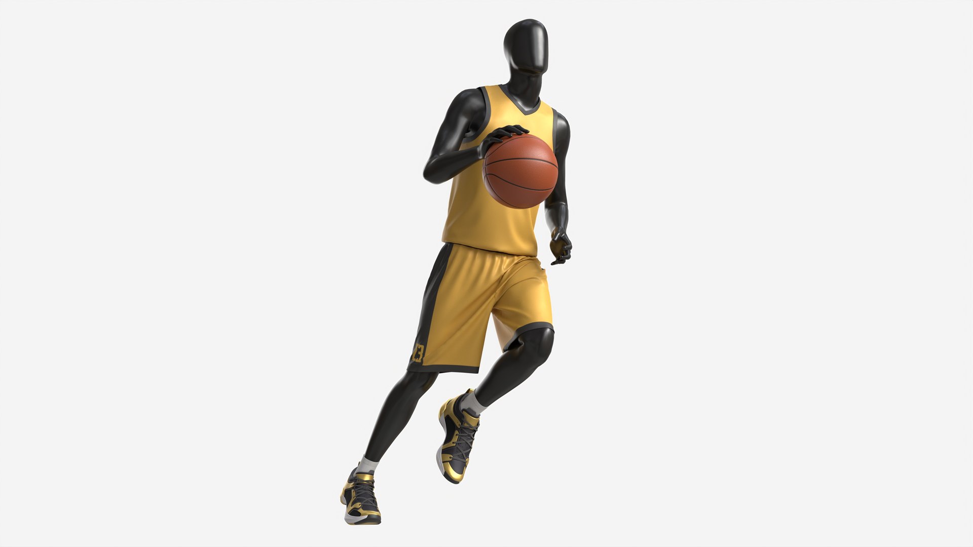 Male Mannequin In Basketball Uniform In Action 02 Model - TurboSquid ...