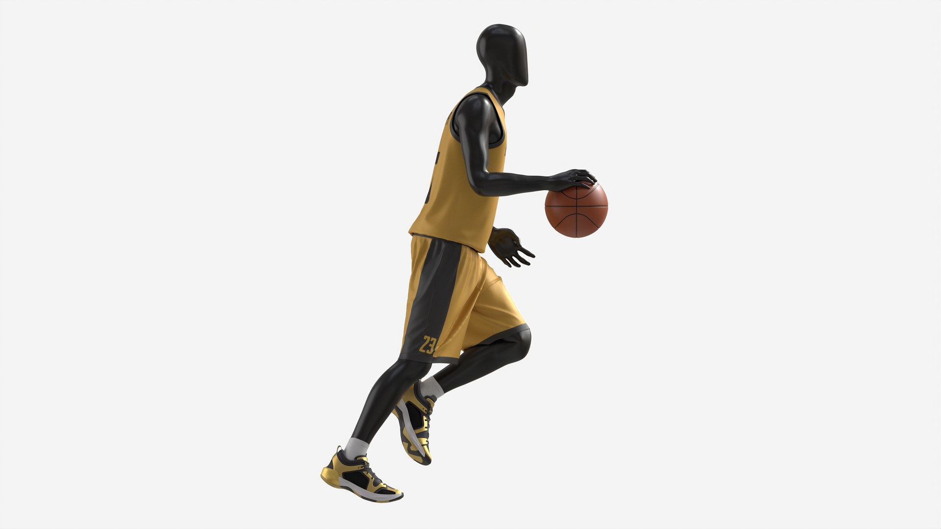 Male Mannequin In Basketball Uniform In Action 02 Model - TurboSquid ...