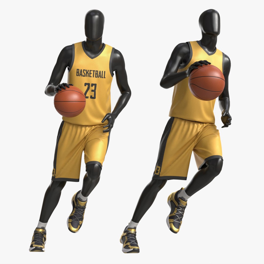Male Mannequin in Basketball Uniform in Action 02 model - TurboSquid ...