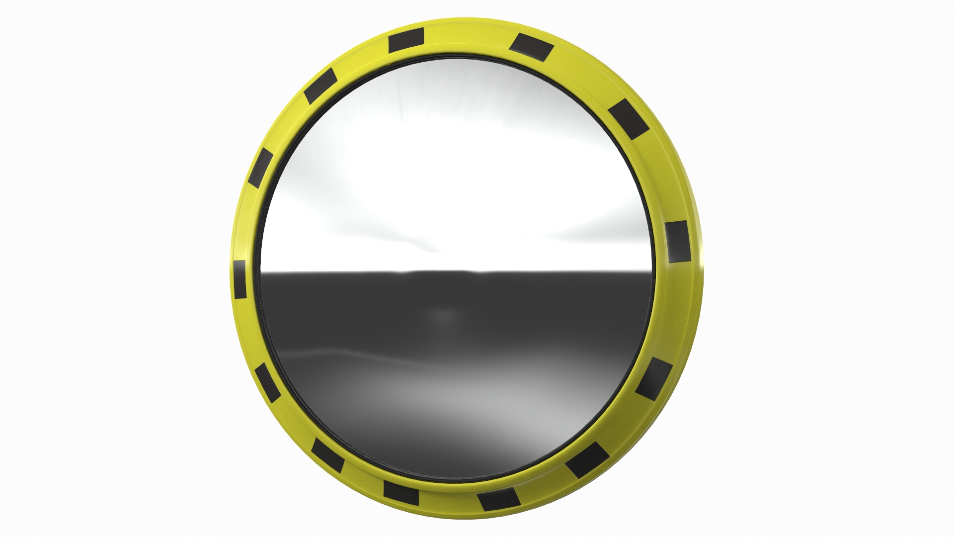 Industrial Round Mirror Yellow Frame 3D Model - TurboSquid 1739603