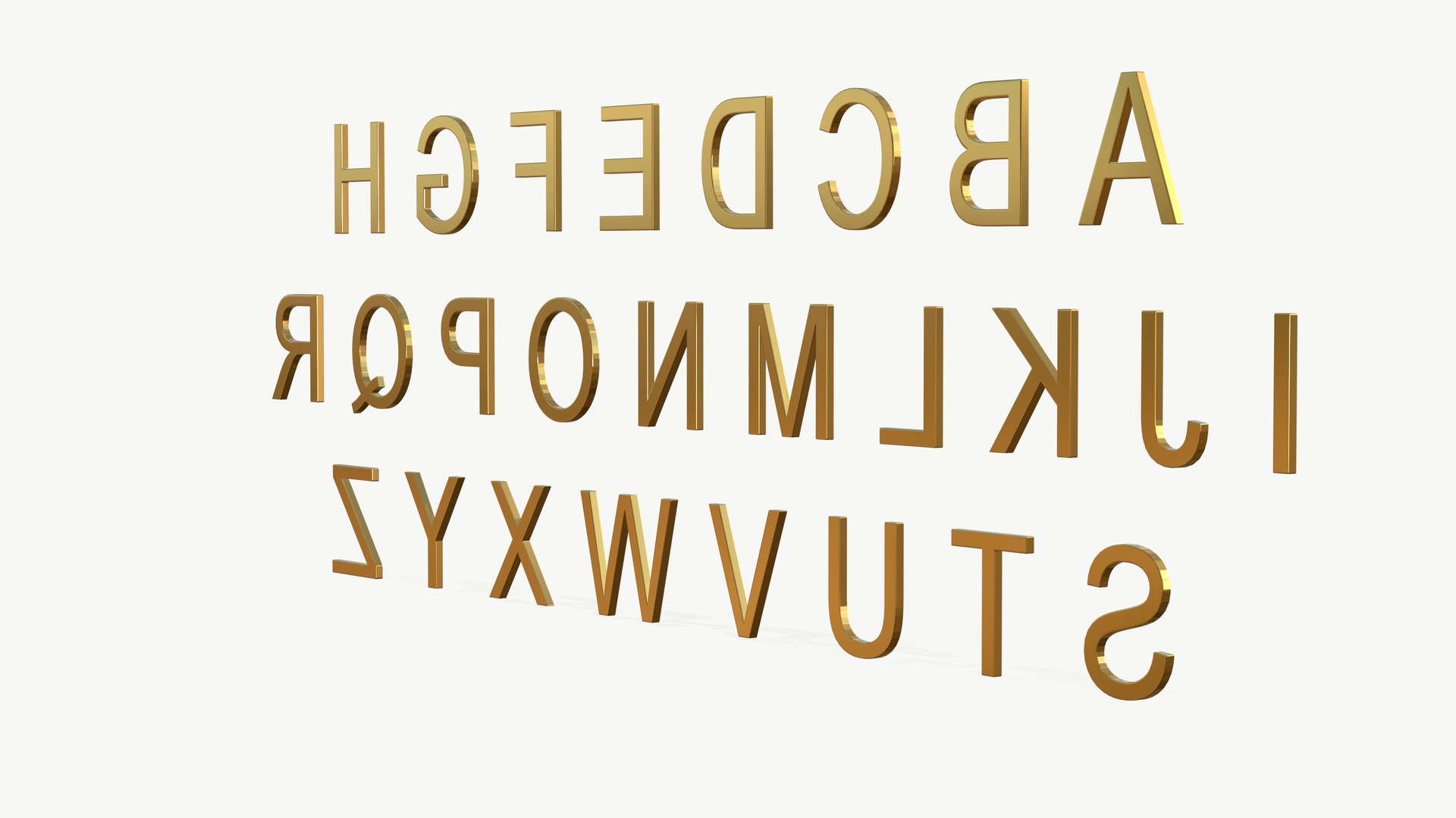 3D Alphabet Gold - TurboSquid 2006334