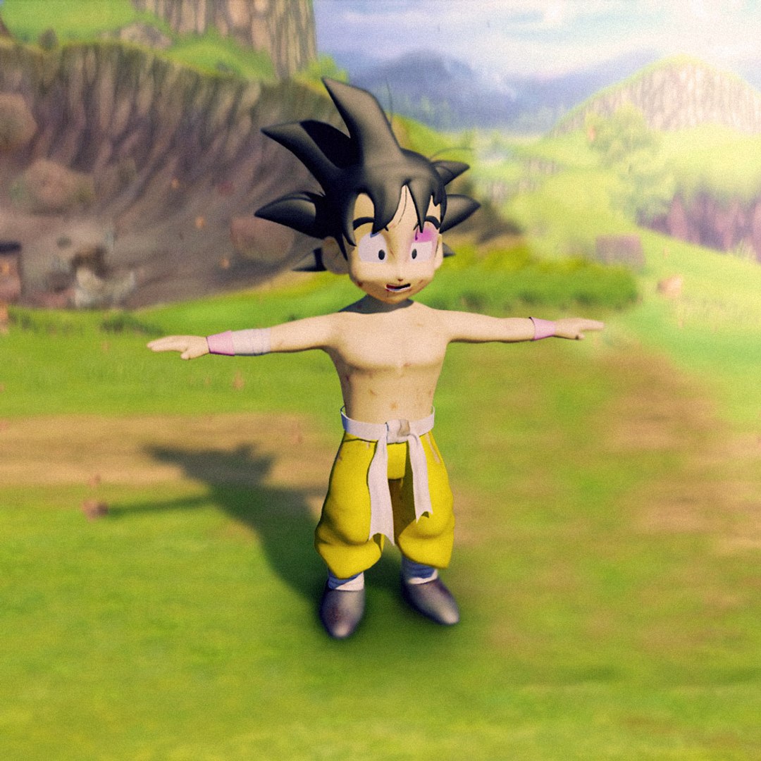 Goku Cartoon 3d Obj