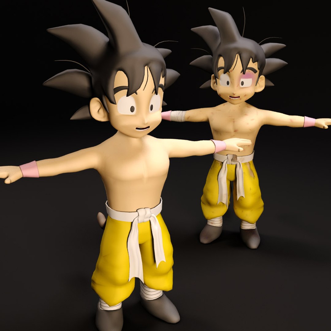 Goku Cartoon 3d Obj