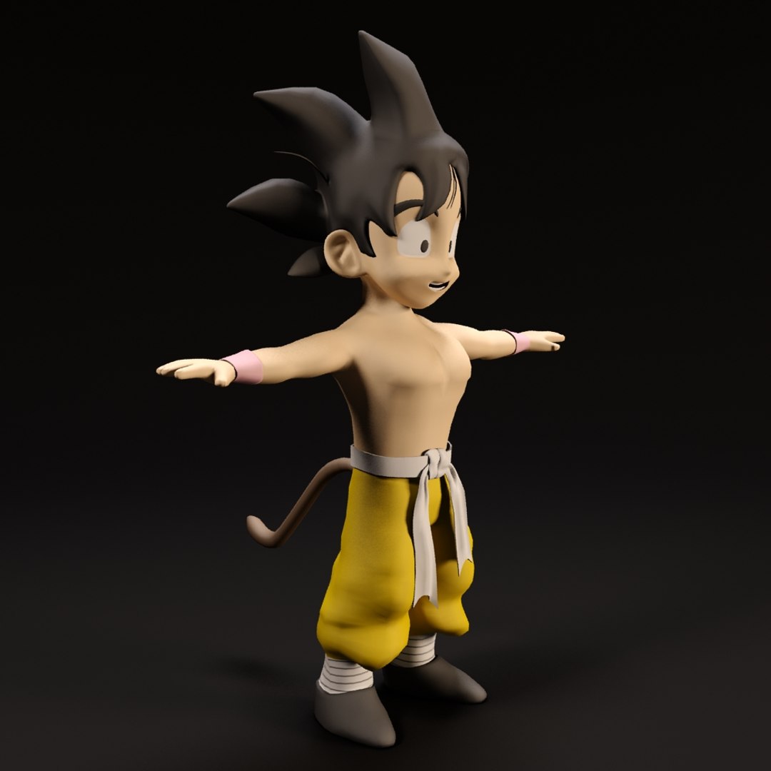 Goku Cartoon 3d Obj