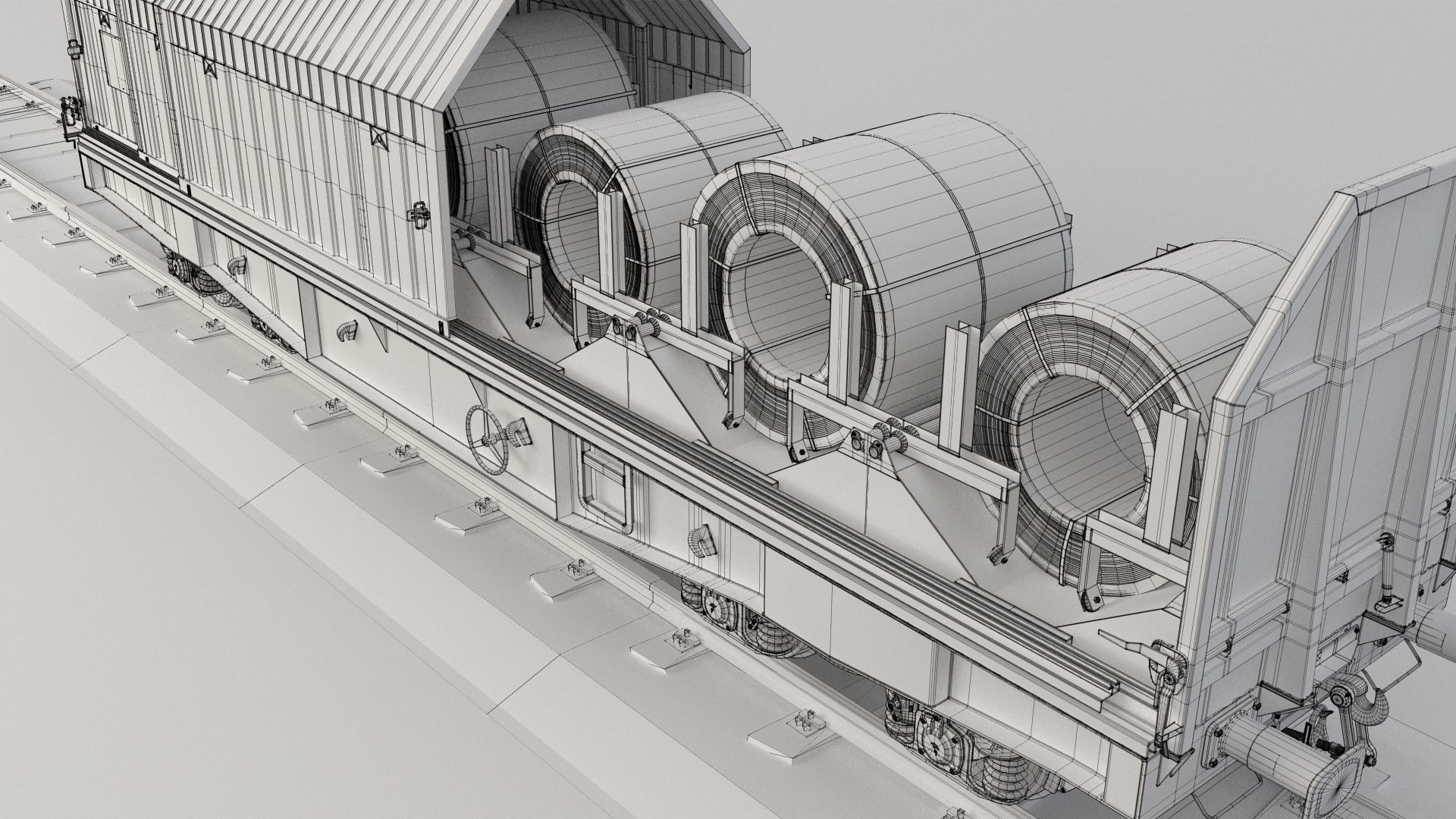 3D Container Train Spool Model - TurboSquid 1524134