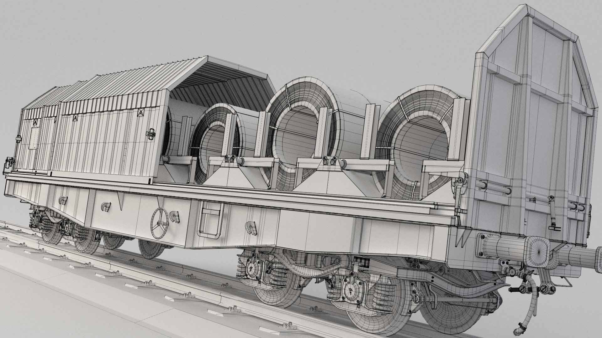 3D Container Train Spool Model - TurboSquid 1524134