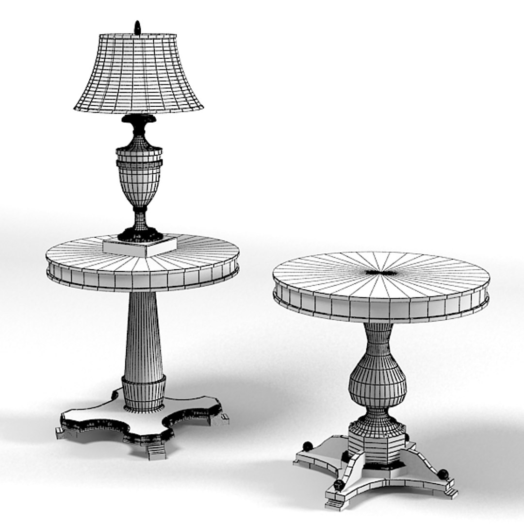 classic lamp table 3d model