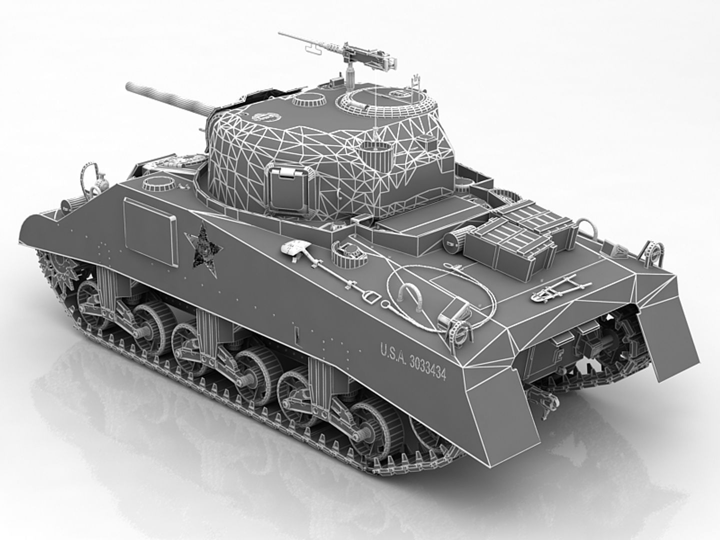 m4a3 76-e8 sherman 3D-Modell - TurboSquid 1756201