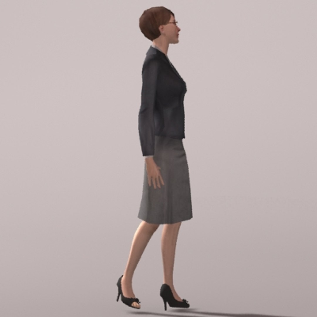 Business Woman Rigged 3d Model