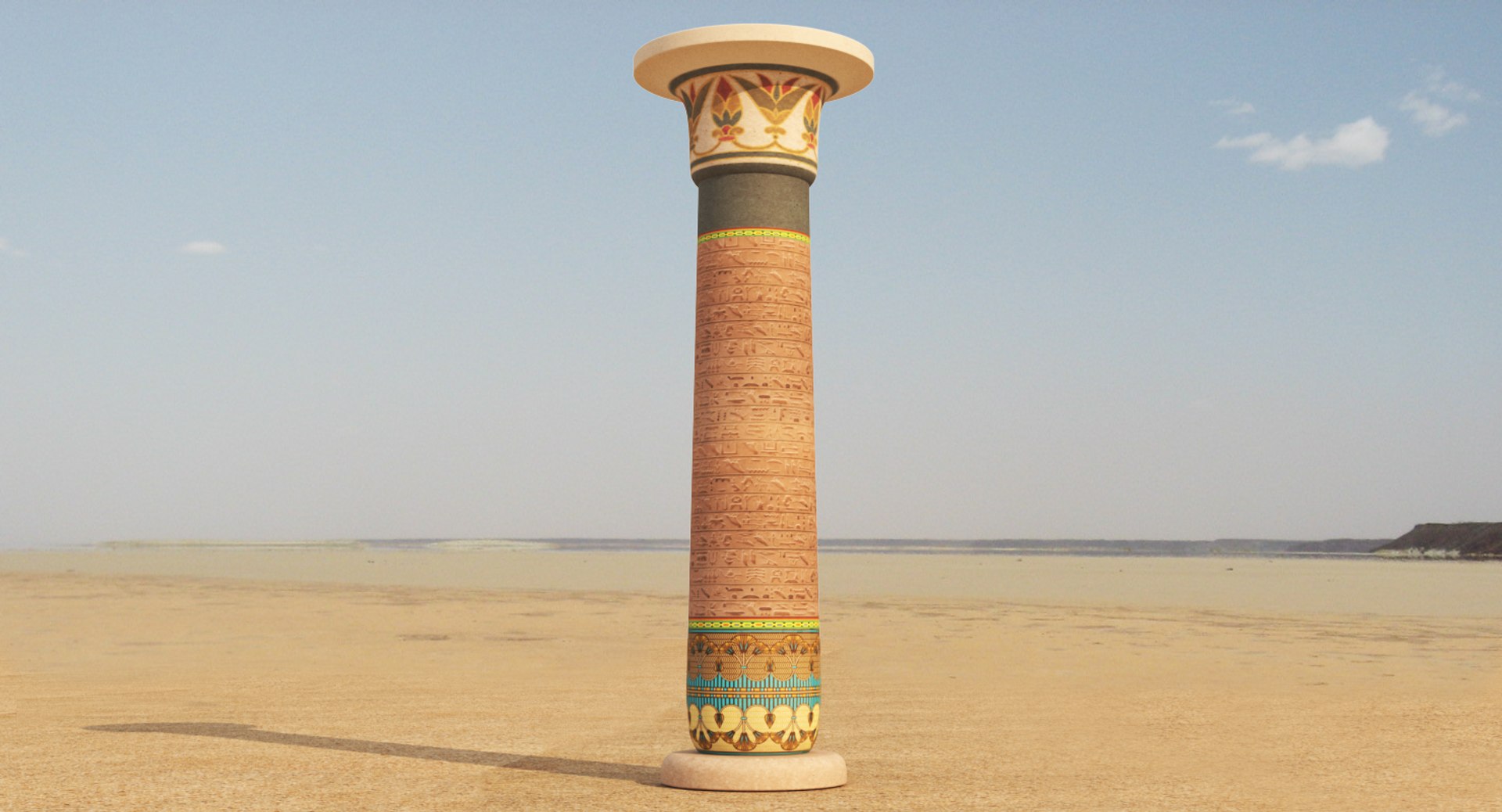 3D Ancient Egyptian Column - TurboSquid 1250836