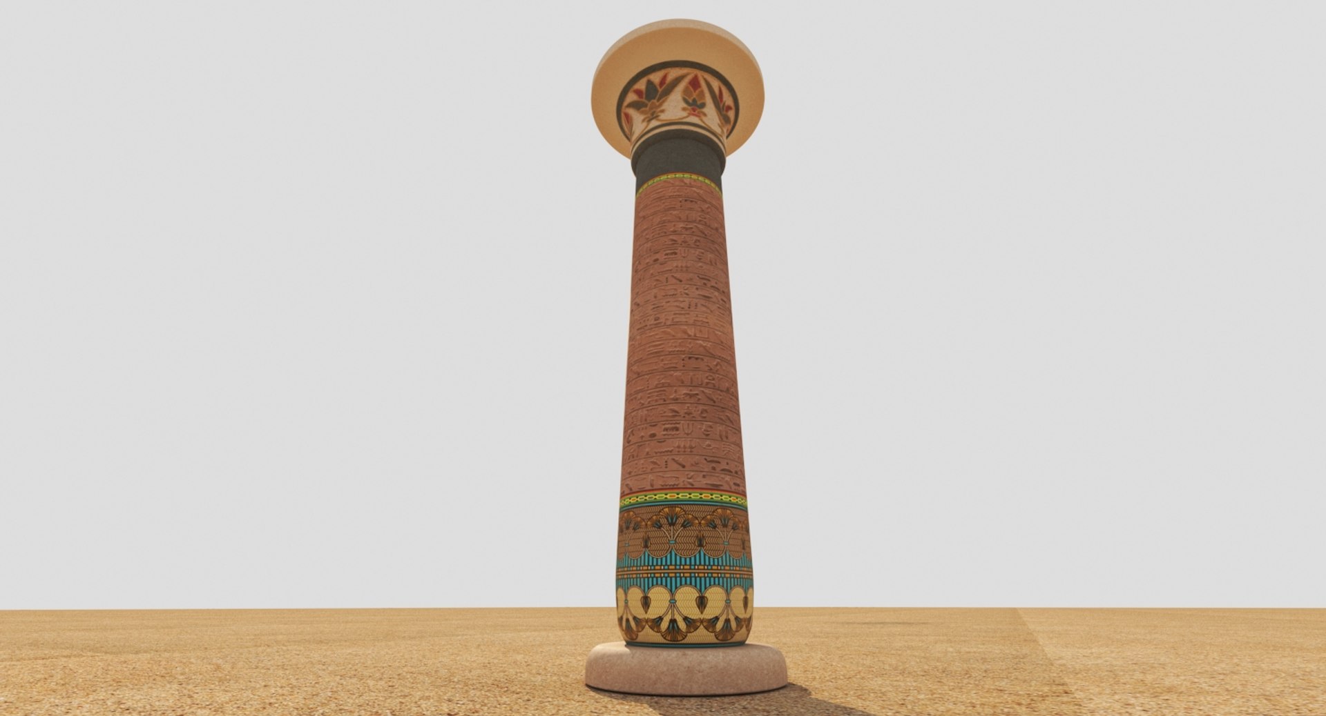 3D Ancient Egyptian Column - TurboSquid 1250836