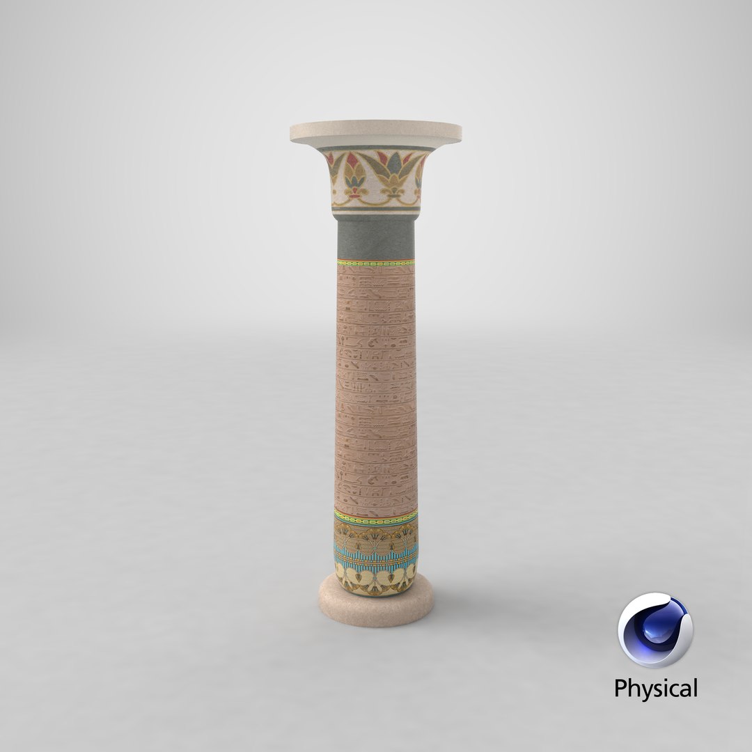 3D Ancient Egyptian Column - TurboSquid 1250836