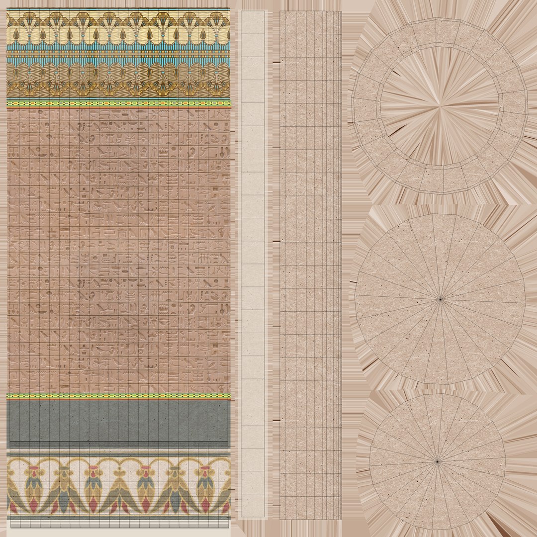 3D Ancient Egyptian Column - TurboSquid 1250836