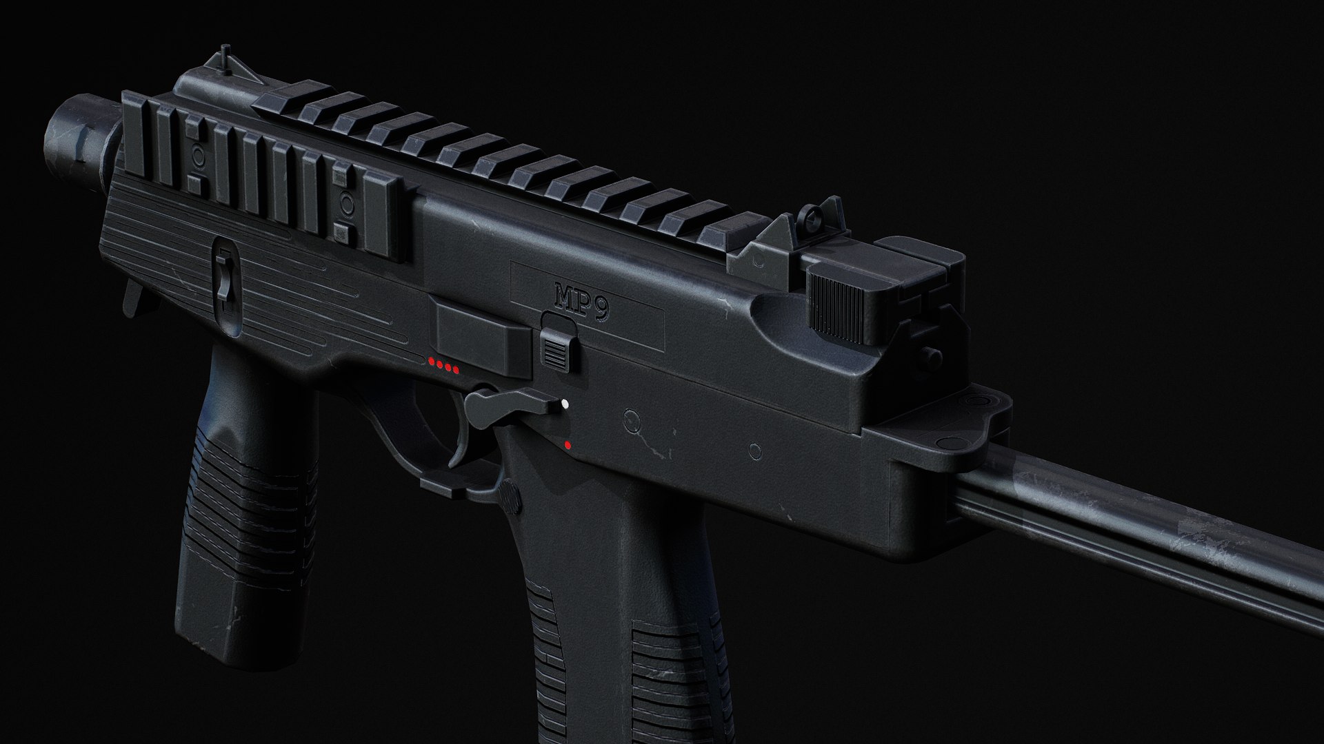 3D MP9 Submachine Gun - Mobile Ready Low Poly - TurboSquid 2279202