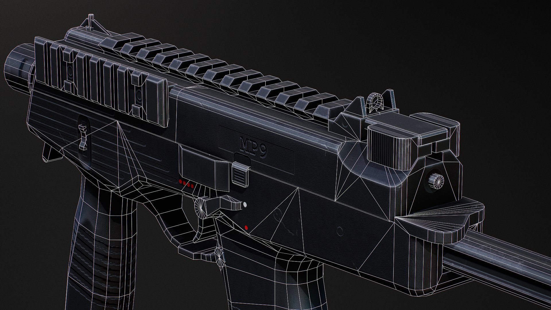 3D MP9 Submachine Gun - Mobile Ready Low Poly - TurboSquid 2279202