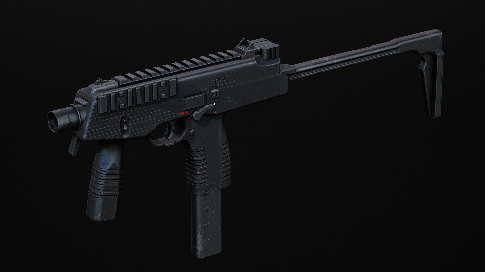 3D MP9 Submachine Gun - Mobile Ready Low Poly - TurboSquid 2279202