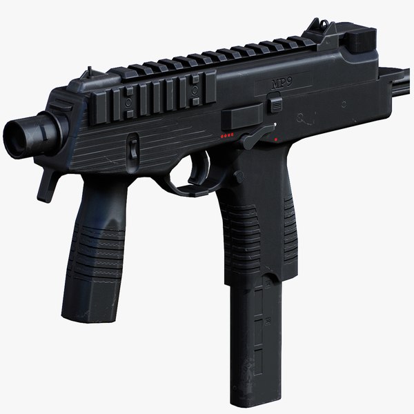 modelo 3d Subfusil MP9: diseño de bajo polígono apto para dispositivos móviles - TurboSquid 2279202