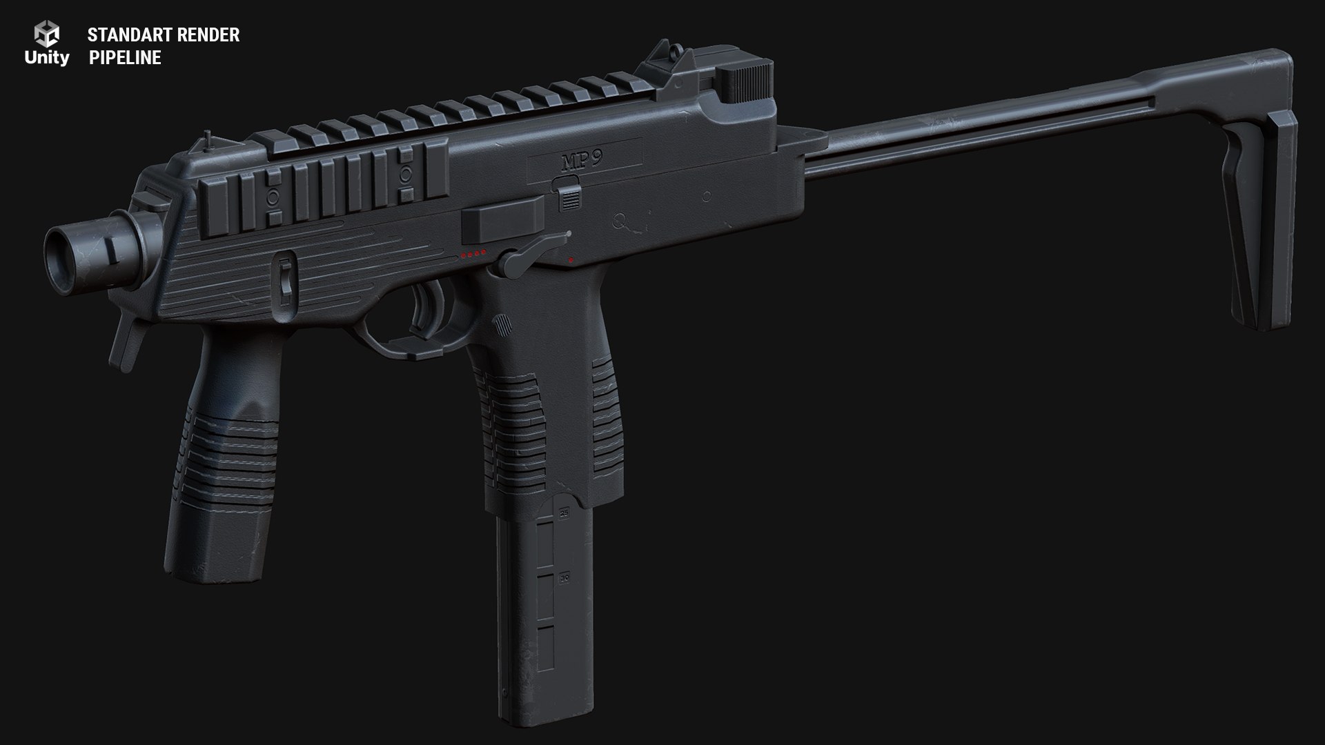 3D MP9 Submachine Gun - Mobile Ready Low Poly - TurboSquid 2279202