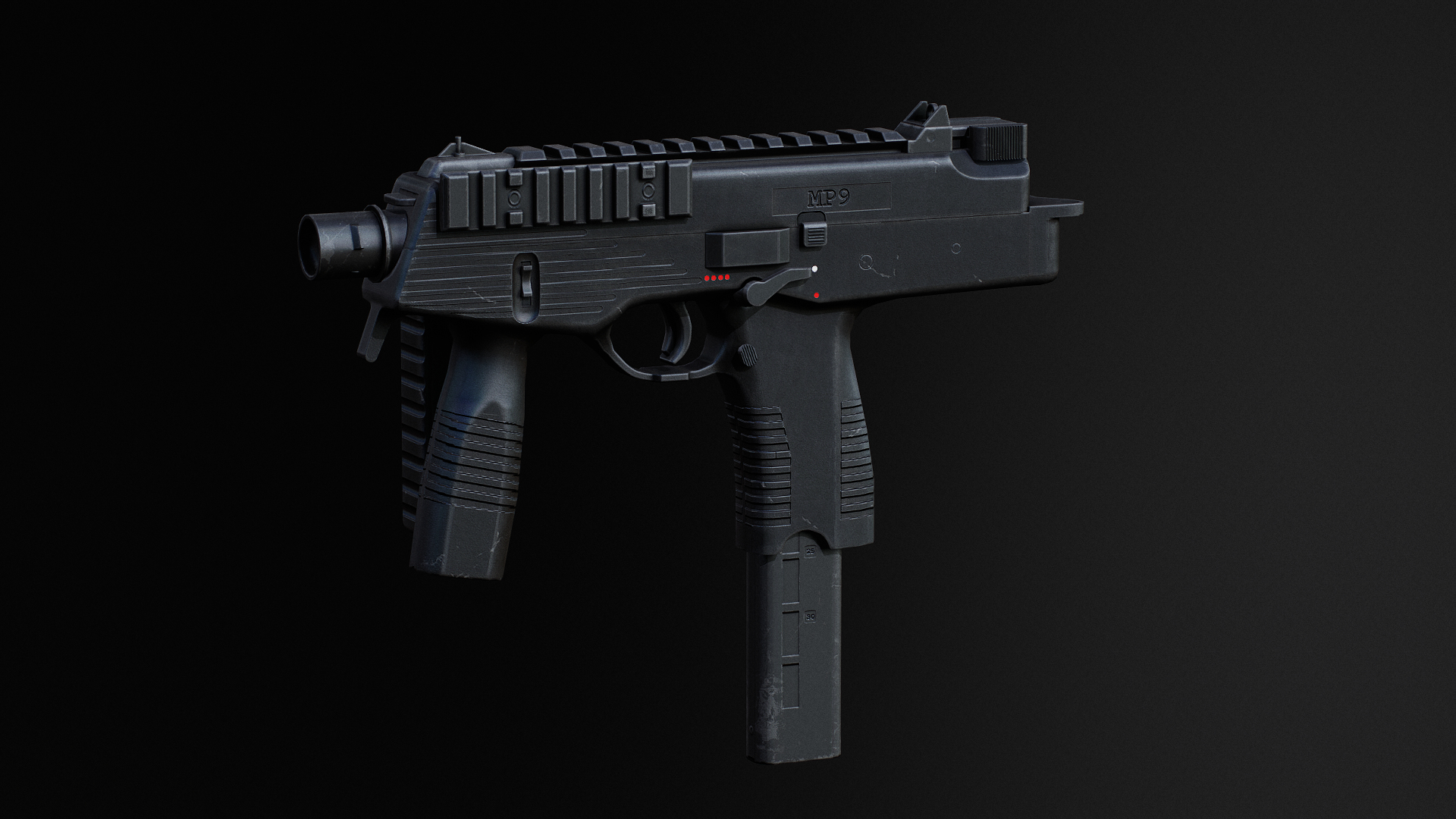 3D MP9 Submachine Gun - Mobile Ready Low Poly - TurboSquid 2279202