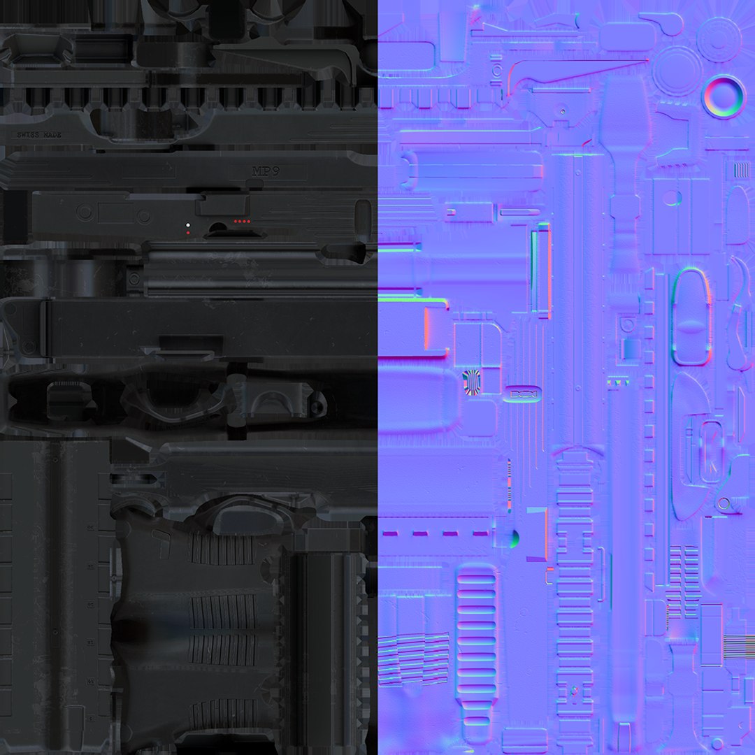 3D MP9 Submachine Gun - Mobile Ready Low Poly - TurboSquid 2279202
