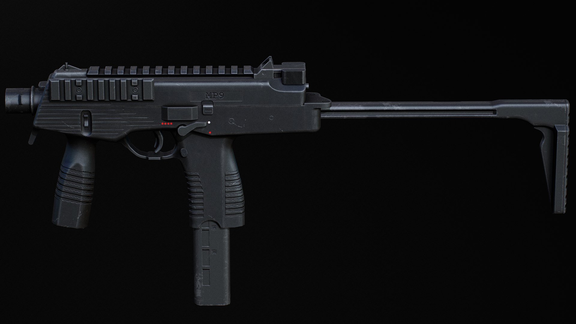 3D MP9 Submachine Gun - Mobile Ready Low Poly - TurboSquid 2279202