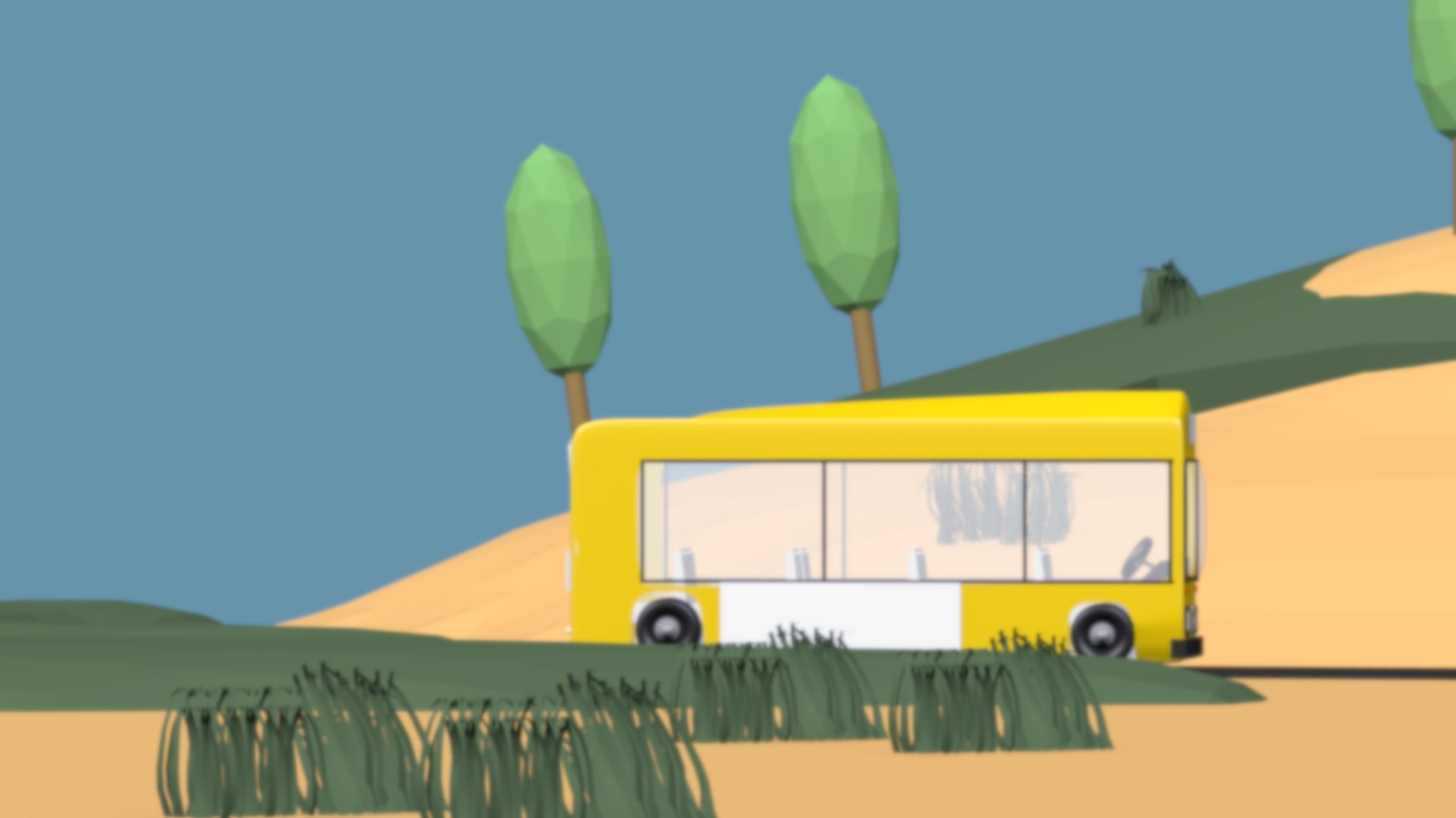 Free Cartoon Land 3d Model