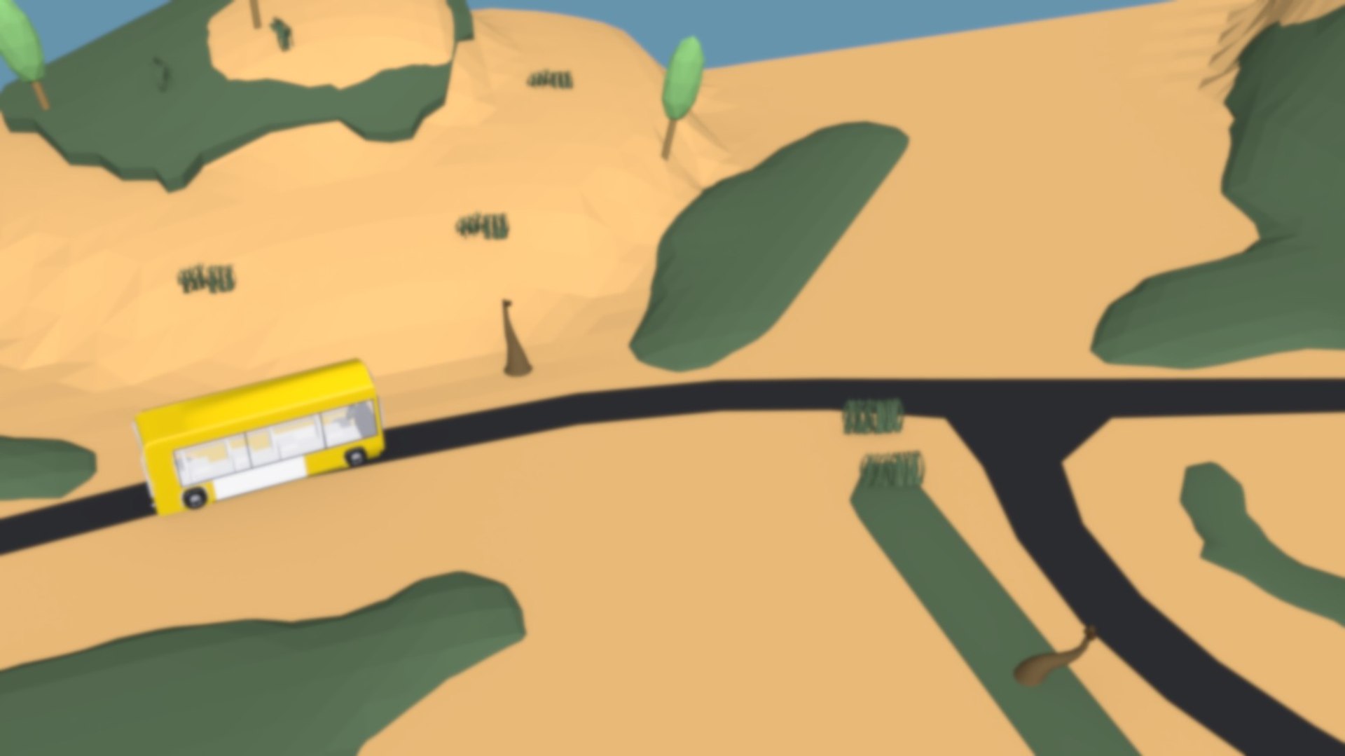 Free Cartoon Land 3d Model