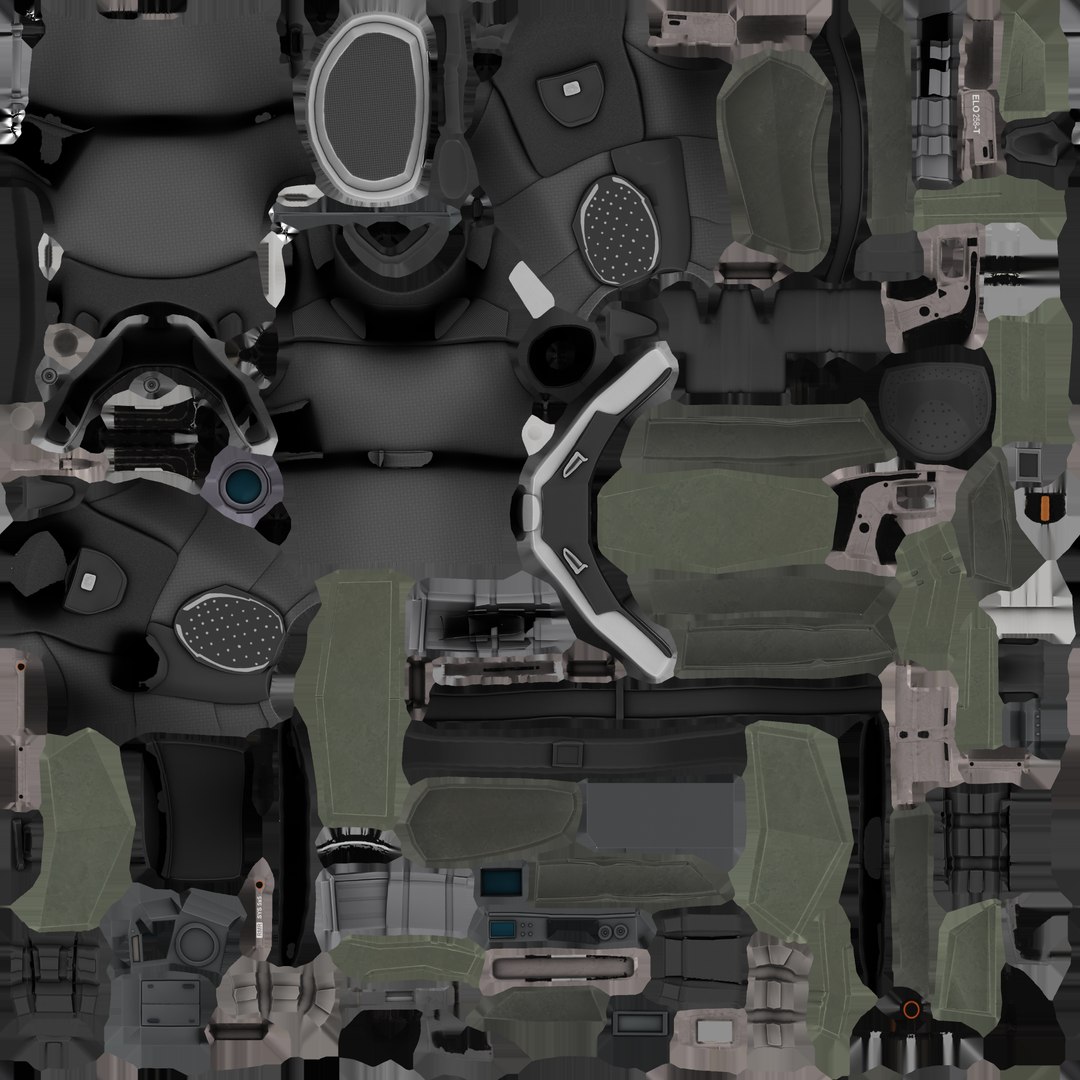 Sci-fi Cyborg Ranger Warrior Top With Guns Ammunition 3D - TurboSquid ...