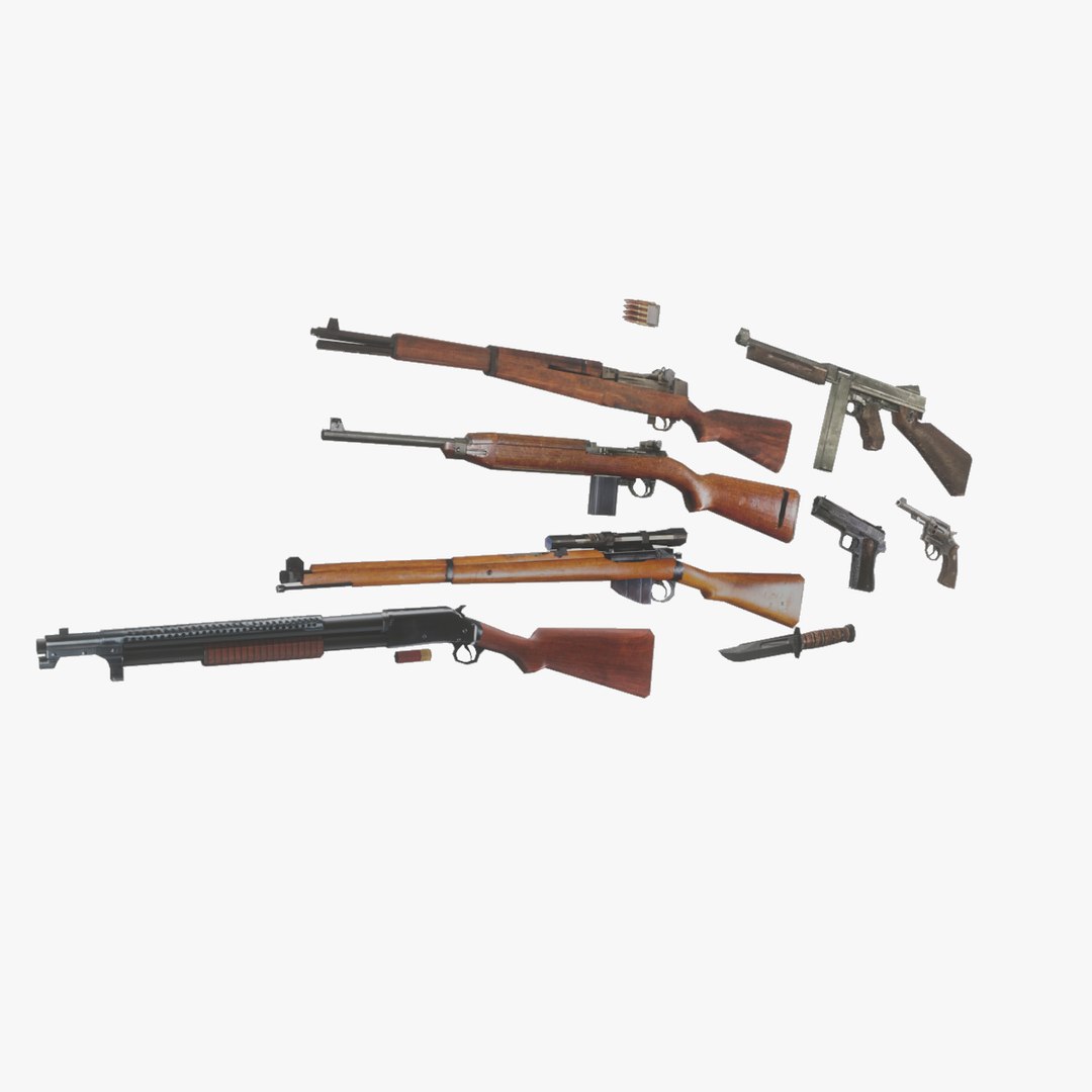 Retro PSX US Army Weapon Pack 3D - TurboSquid 1789111