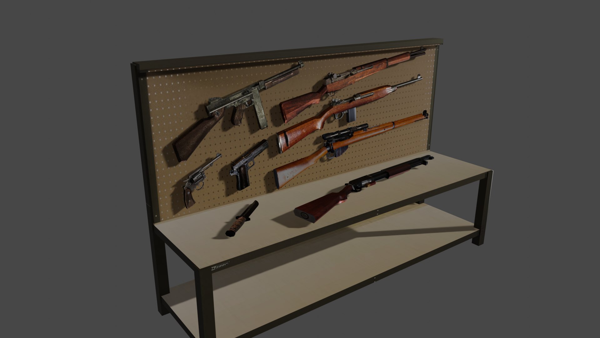 Retro PSX US Army Weapon Pack 3D - TurboSquid 1789111